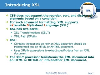 Rendering XML Documents | PPT