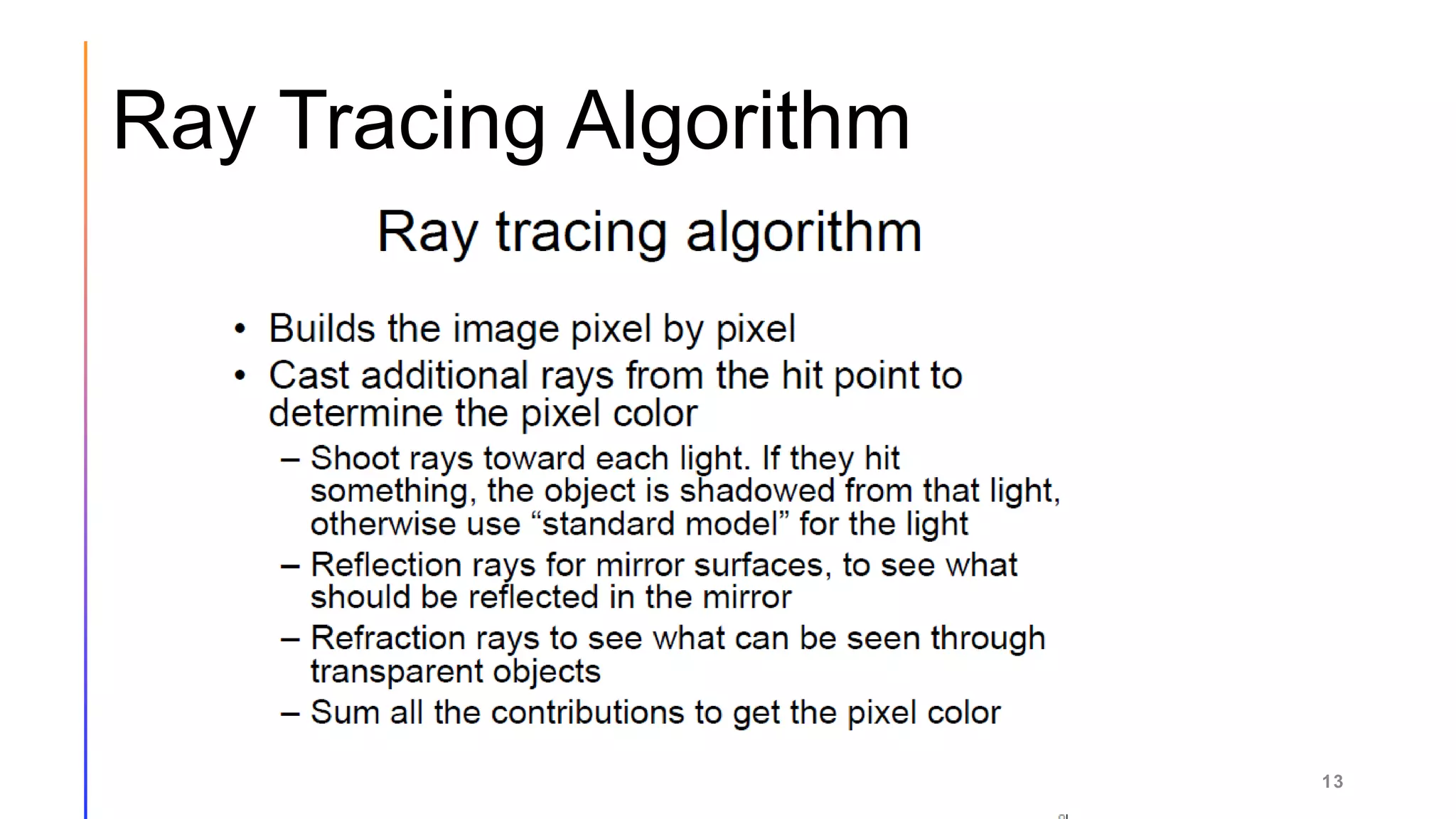 Rendering Algorithmspptx 3 D Graphics Computer Software And