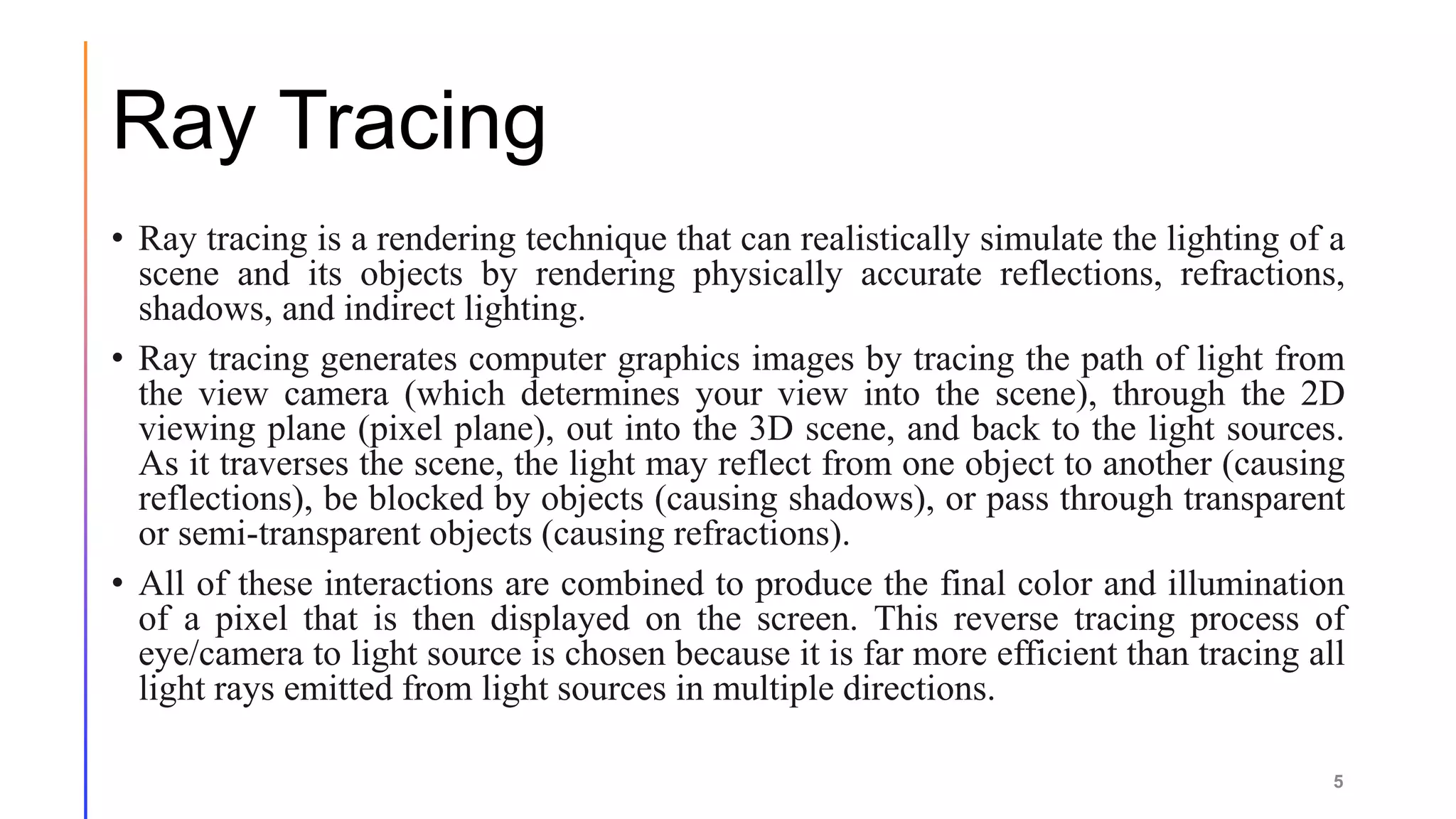Rendering Algorithmspptx 3 D Graphics Computer Software And