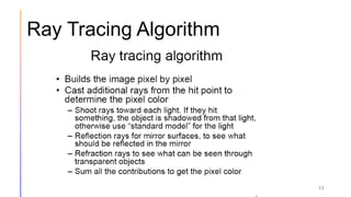 Rendering Algorithms.pptx | 3-D Graphics | Computer Software and Applications