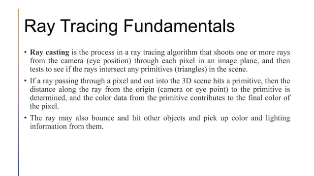 Rendering Algorithms.pptx | 3-D Graphics | Computer Software and ...