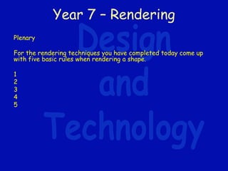 Rendering and texture rendering | PPT