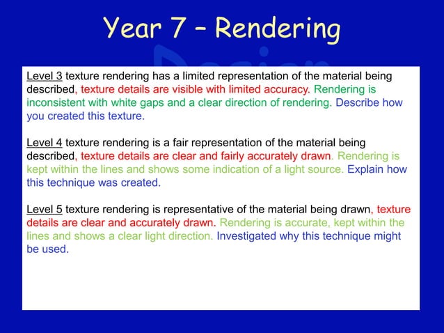 Rendering and texture rendering | PPT