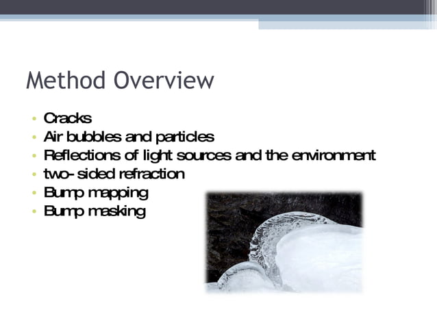Rendering realistic Ice objects | PPT