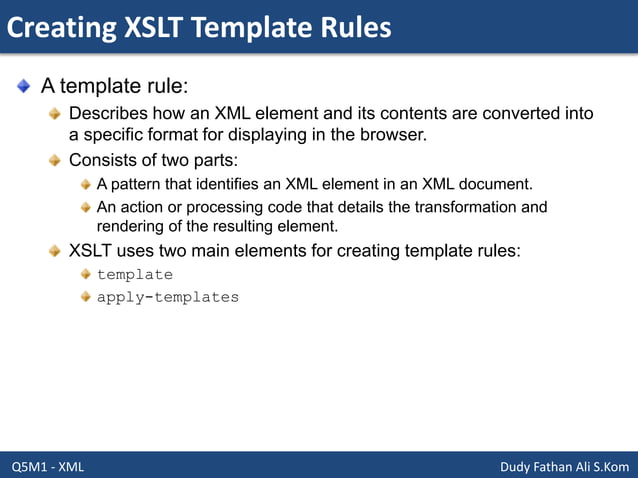 Rendering XML Document | PPT
