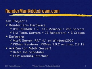 "A Better Tomorrow" for Renderman@ddsdream.com