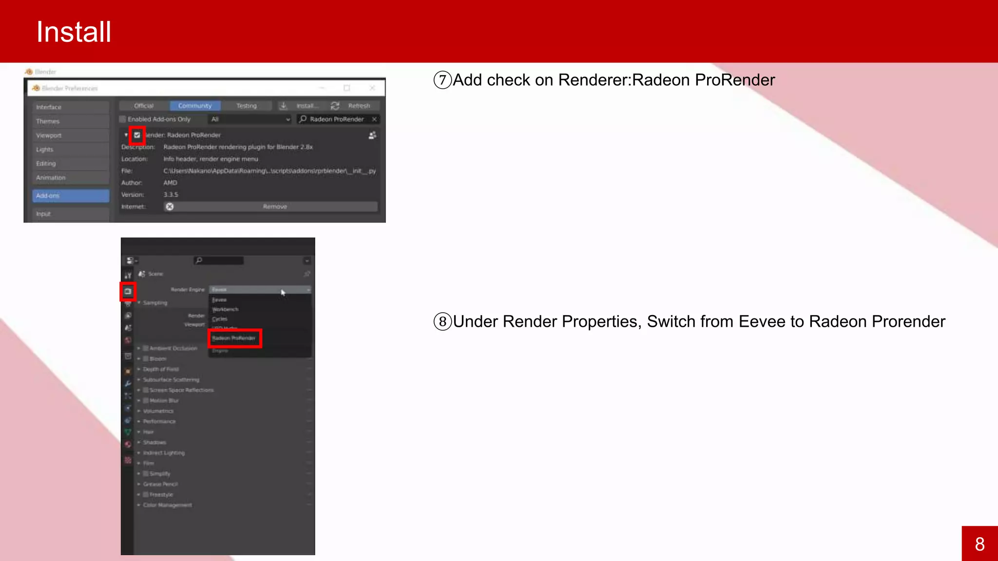 RenderPool Radeon ProRender for Blender Usage Manual | PPT