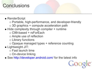 Android RenderScript on LLVM | PPT