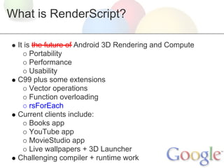 Android RenderScript on LLVM | PPT