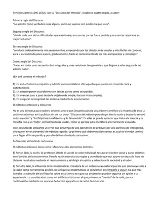 René descartes | DOCX