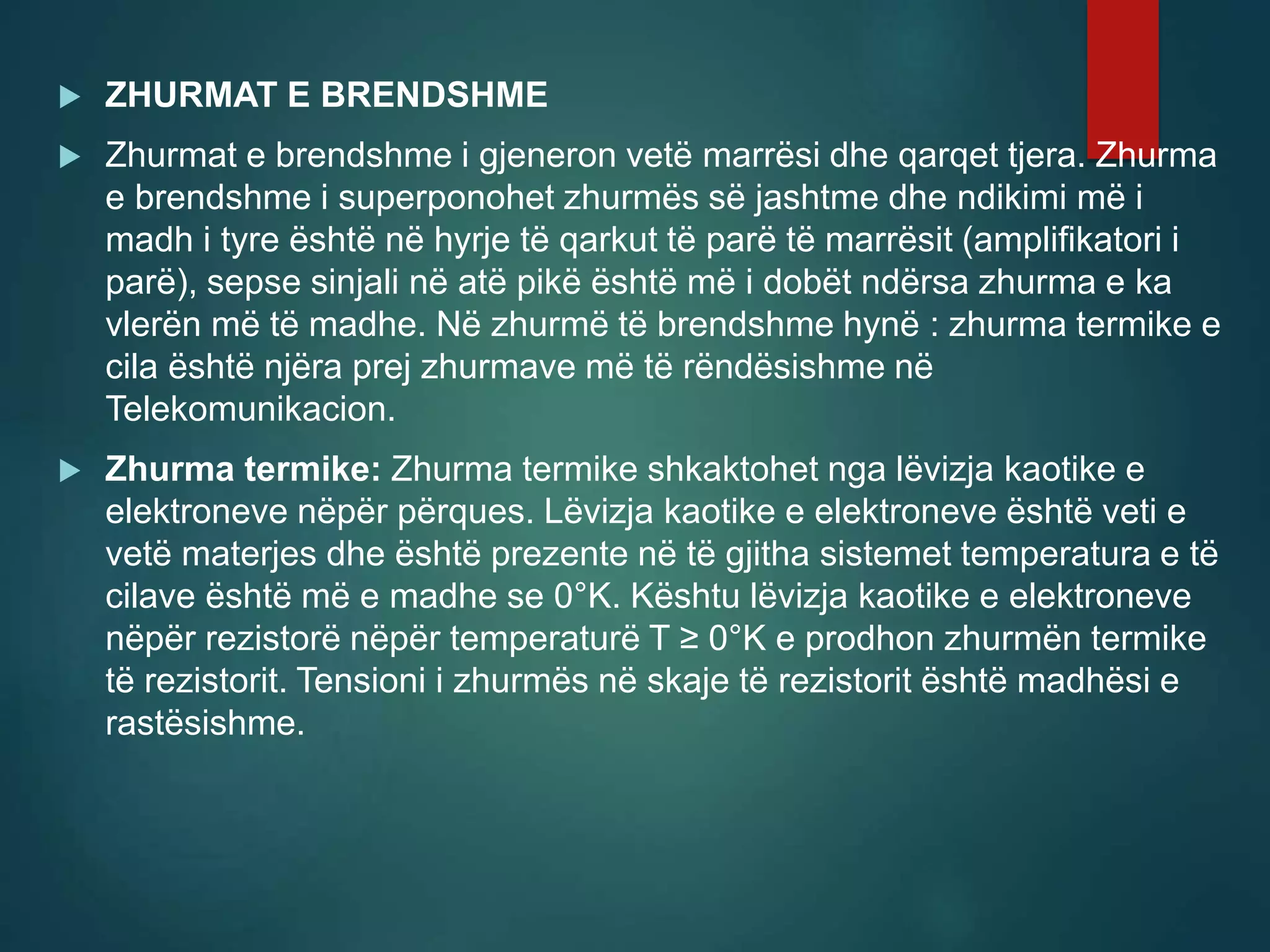 Rendesia dhe elementet e zhurmave | PPT