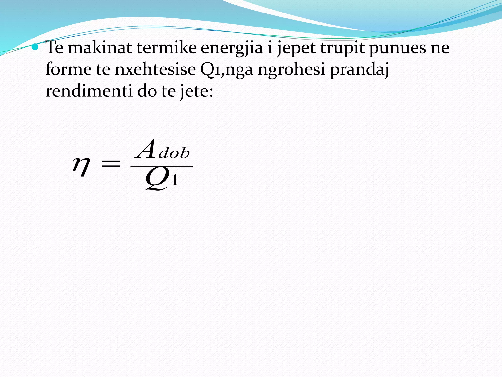Rendimenti i makinave termike | PPTX