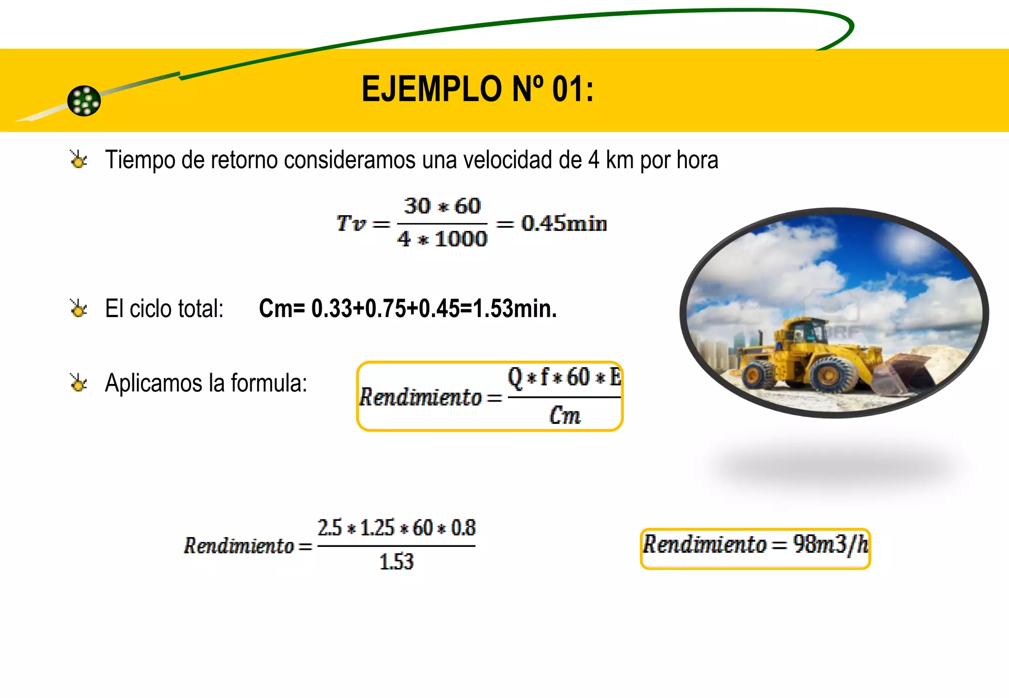 Rendimiento de maquinarias | PDF