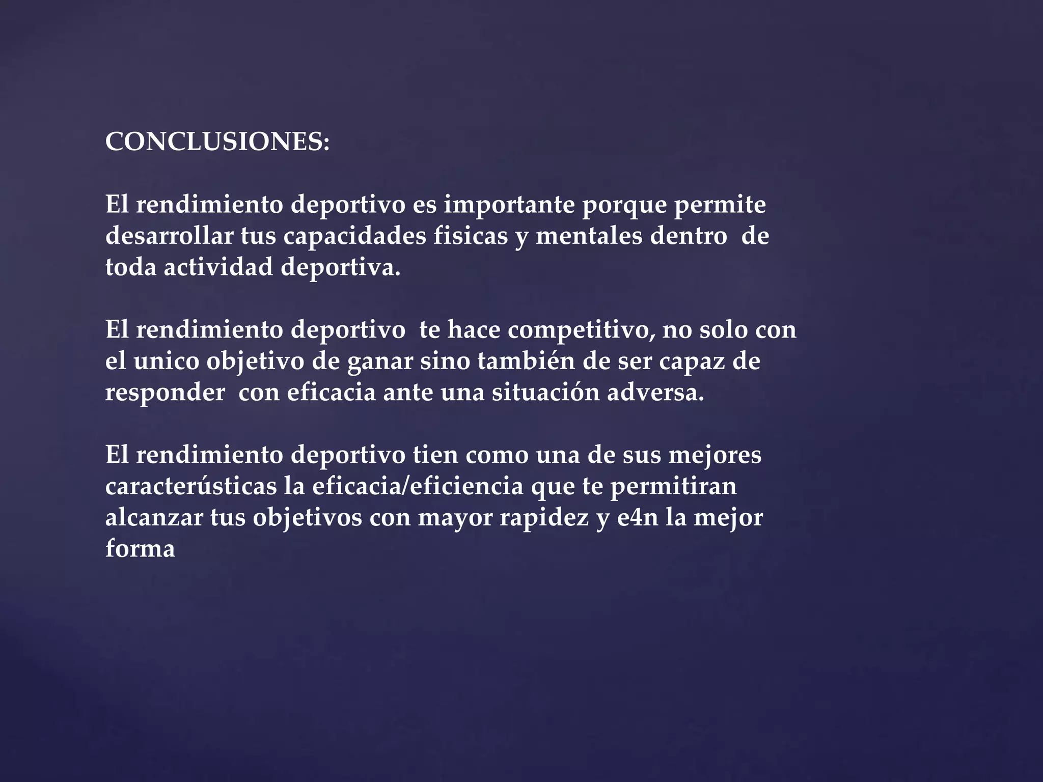 Rendimiento deportivo | PPTX