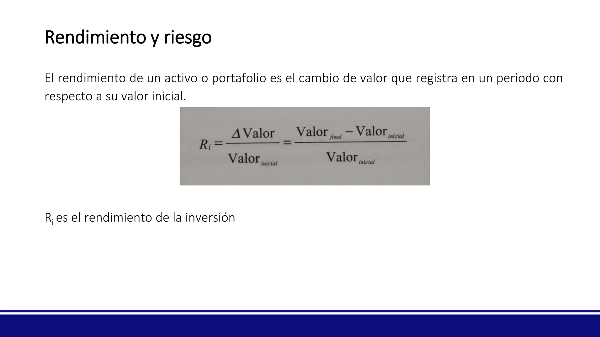 Cálculo de portafolio, Rendimiento y riesgo.pptx