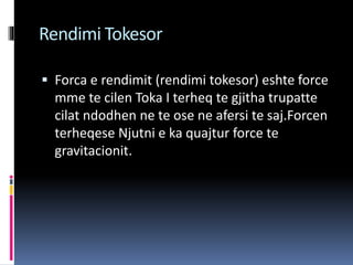 Rendimi tokesor dhe pesha | PPT