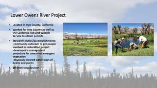 Environmental stewards program and River Restoration Program - Michael ...