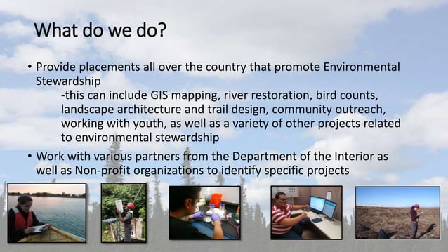 Environmental stewards program and River Restoration Program - Michael ...