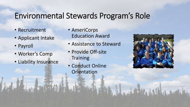 Environmental stewards program and River Restoration Program - Michael ...