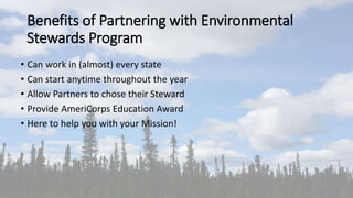 Environmental stewards program and River Restoration Program - Michael ...