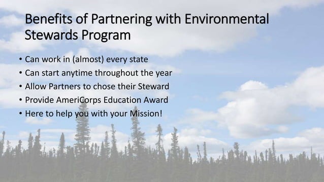 Environmental stewards program and River Restoration Program - Michael ...
