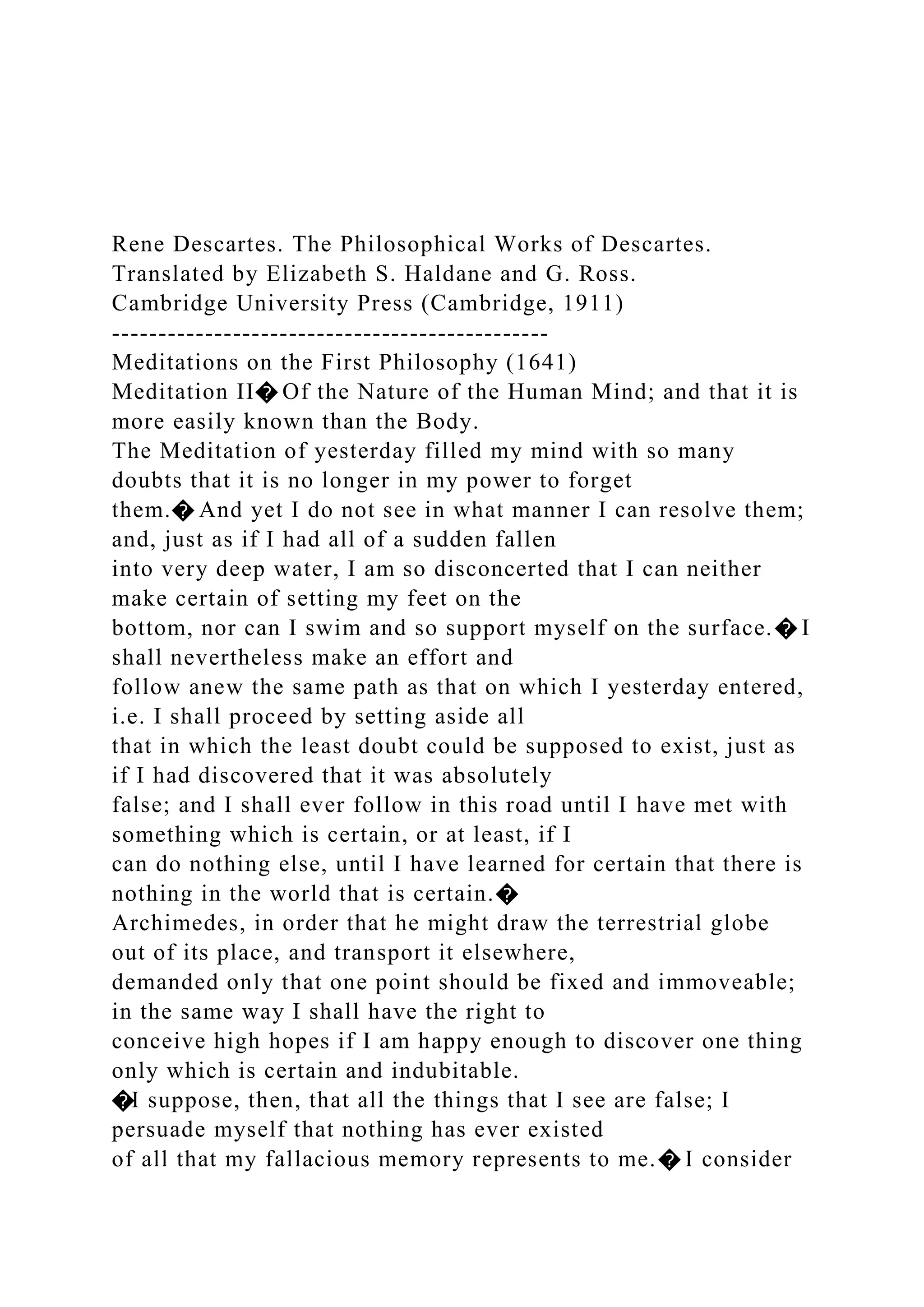 Rene Descartes. The Philosophical Works of Descartes. Translat.docx