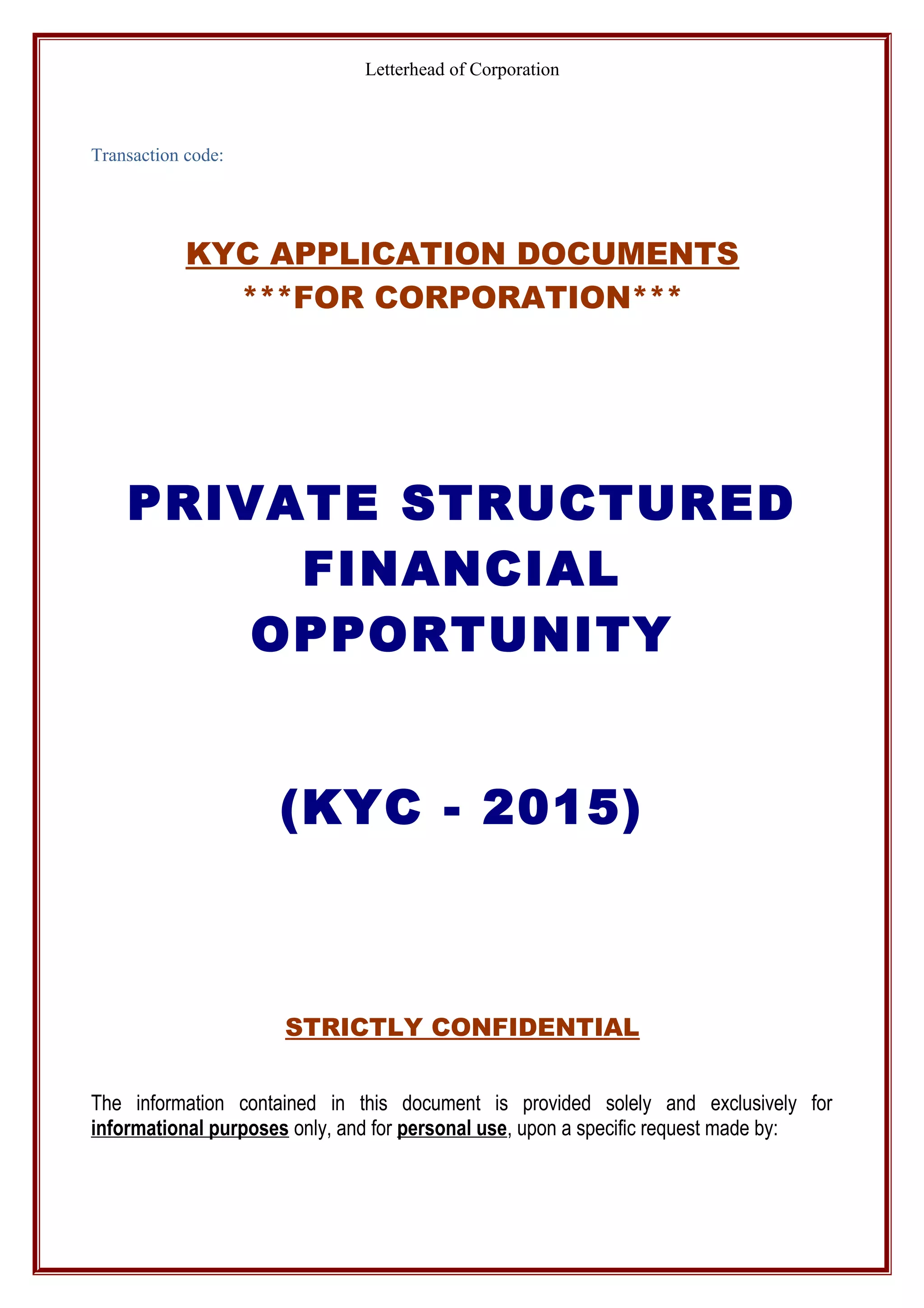 Renee iboe-compliance pack -kyc 2015 | DOC