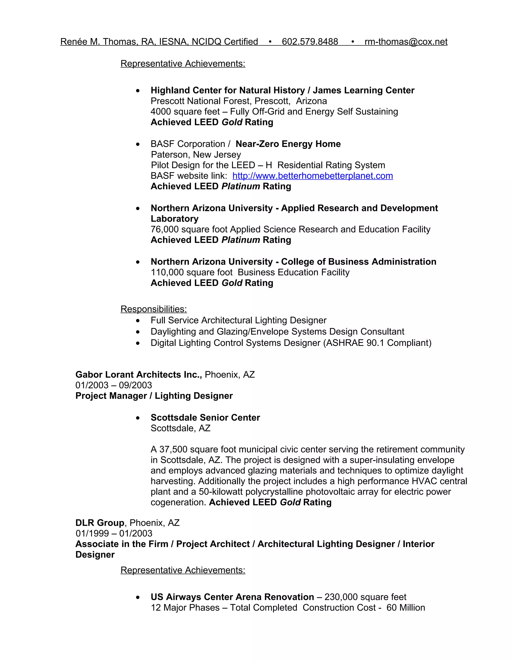 Renee M Thomas Resume | PDF