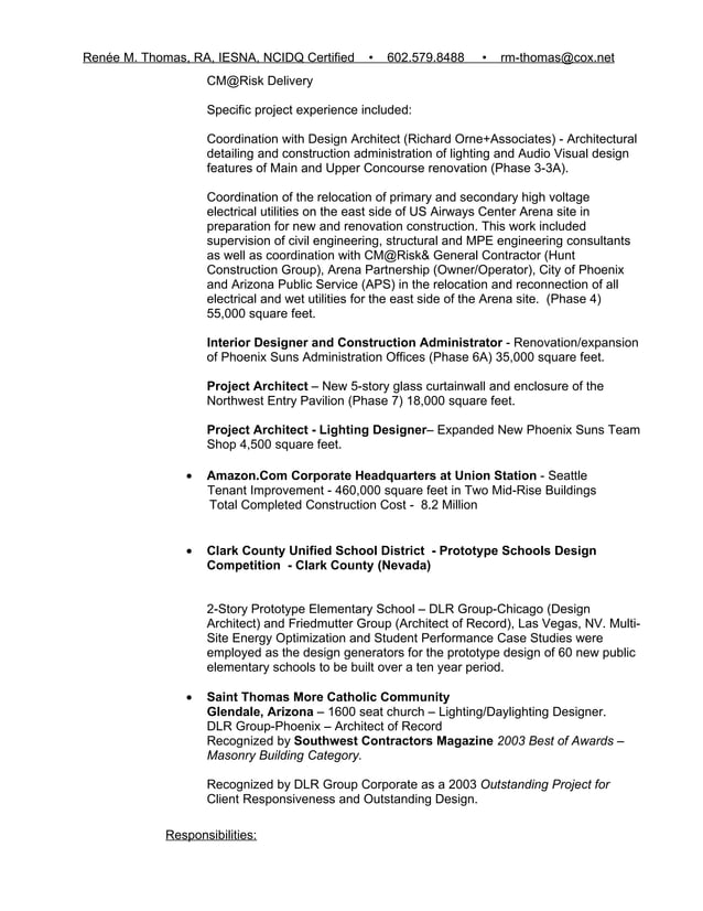 Renee M Thomas Resume | PDF