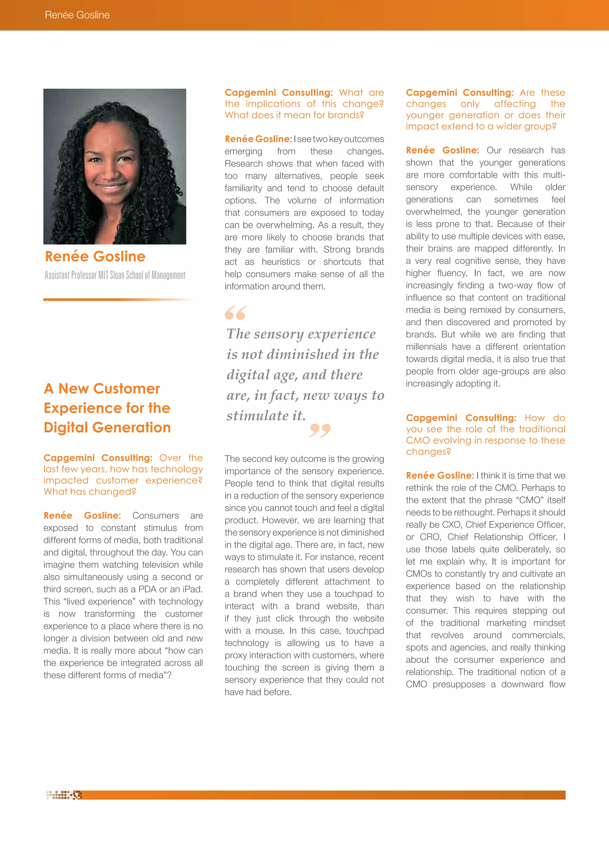 Digital Leadership: An interview with Renée Gosline | PDF