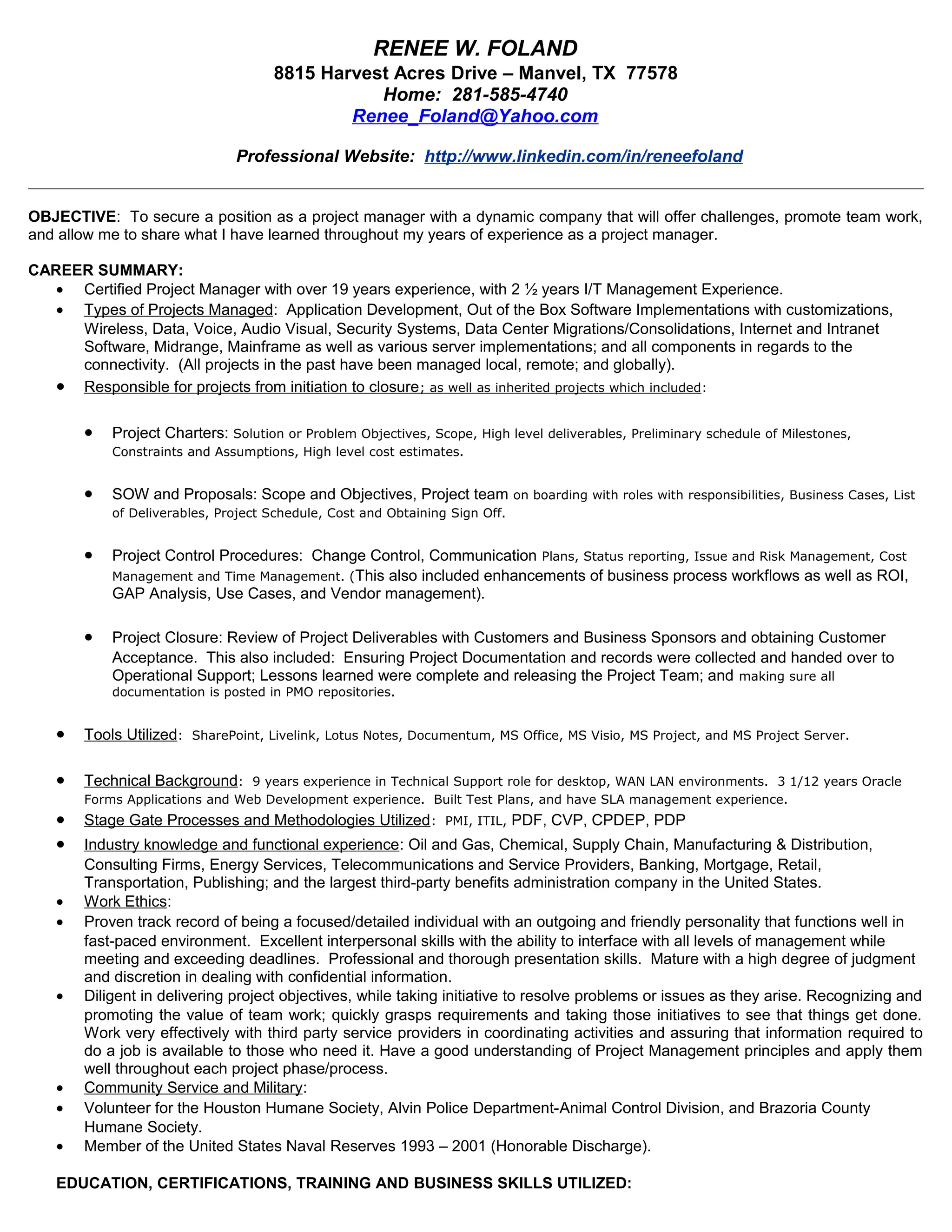 Renee w foland_resume_09_2012b | DOC