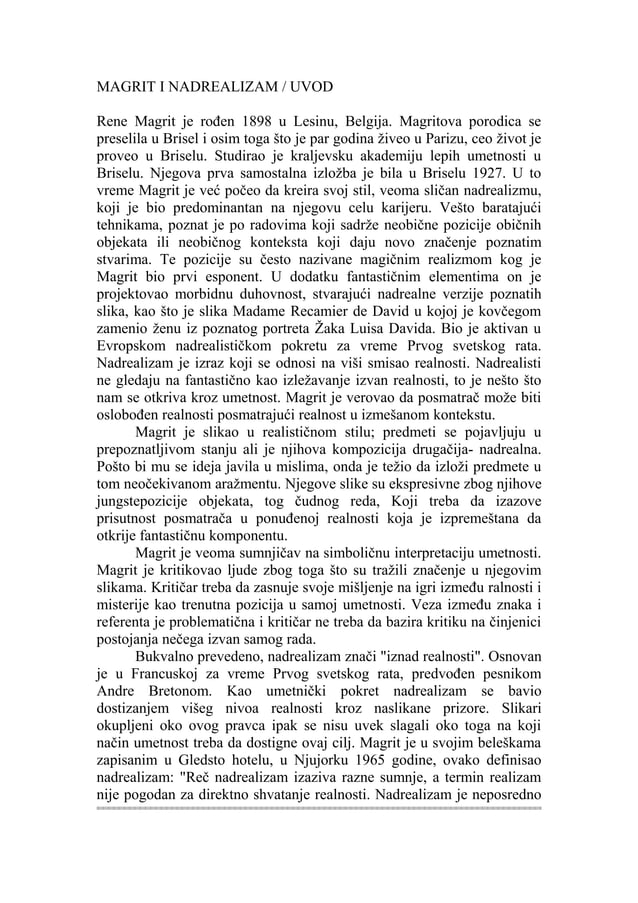 Rene magrit nadrealizam | PDF
