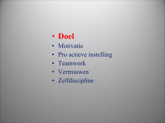 Zelfmanagement in topsport | PPT