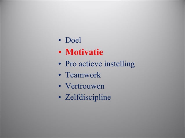 Zelfmanagement in topsport | PPT