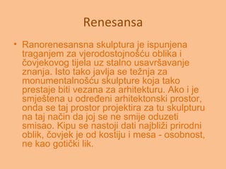 Renesansa kiparstvo 2012. novo | PPT