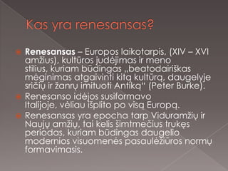 Renesansas europoje | PPTX