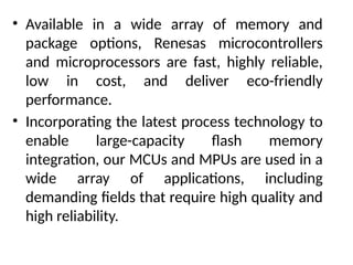 Renesas microcontroller and advanced controller.pptx