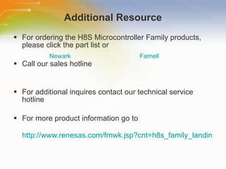 H8S Microcontroller Family Overview | PPT