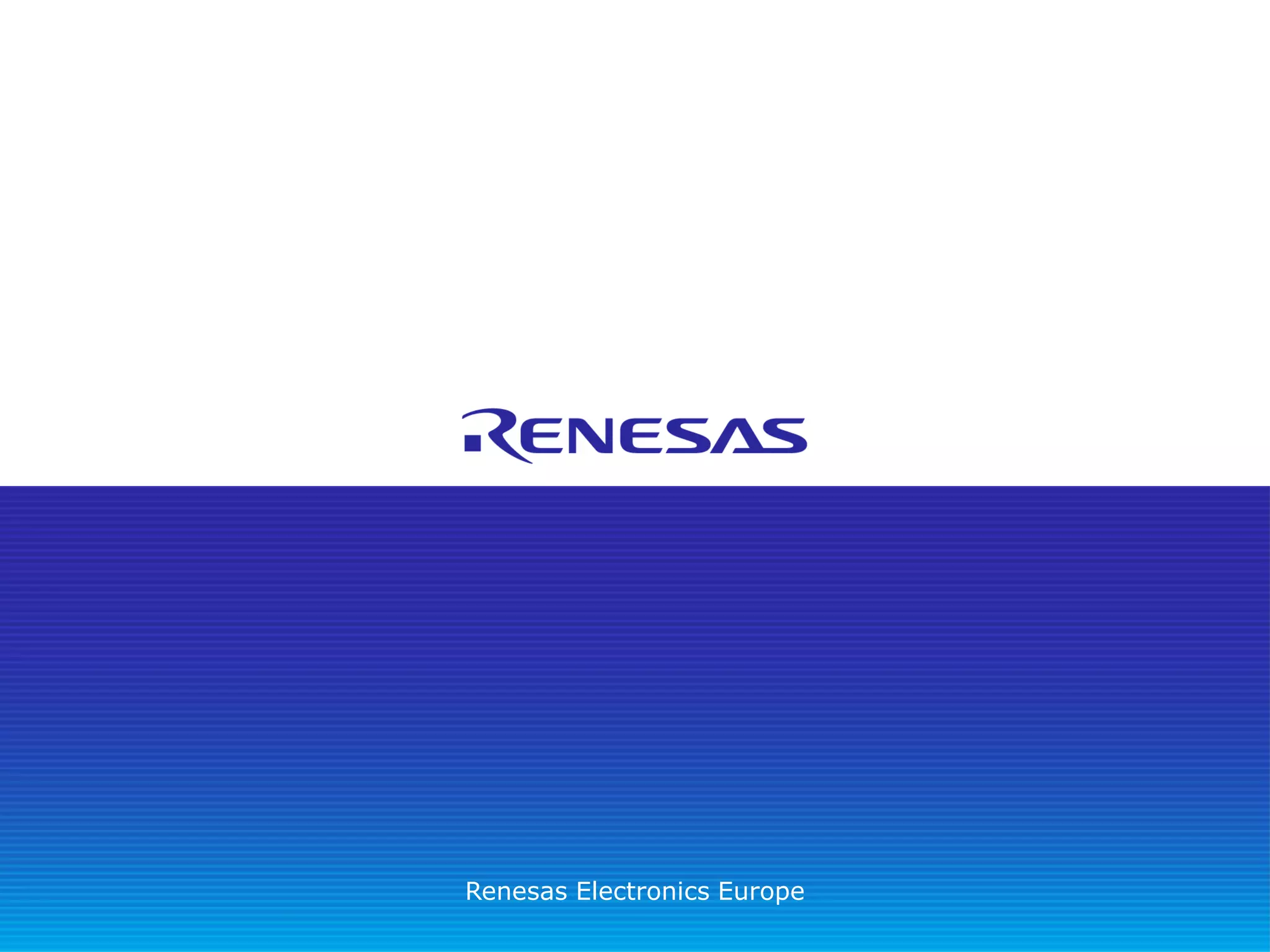 Renesas RL78 The True Low Power Microcontroller Platform | PDF