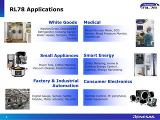 Renesas RL78 The True Low Power Microcontroller Platform | PDF