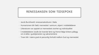 Renessansen og oppdagelsene | PPTX