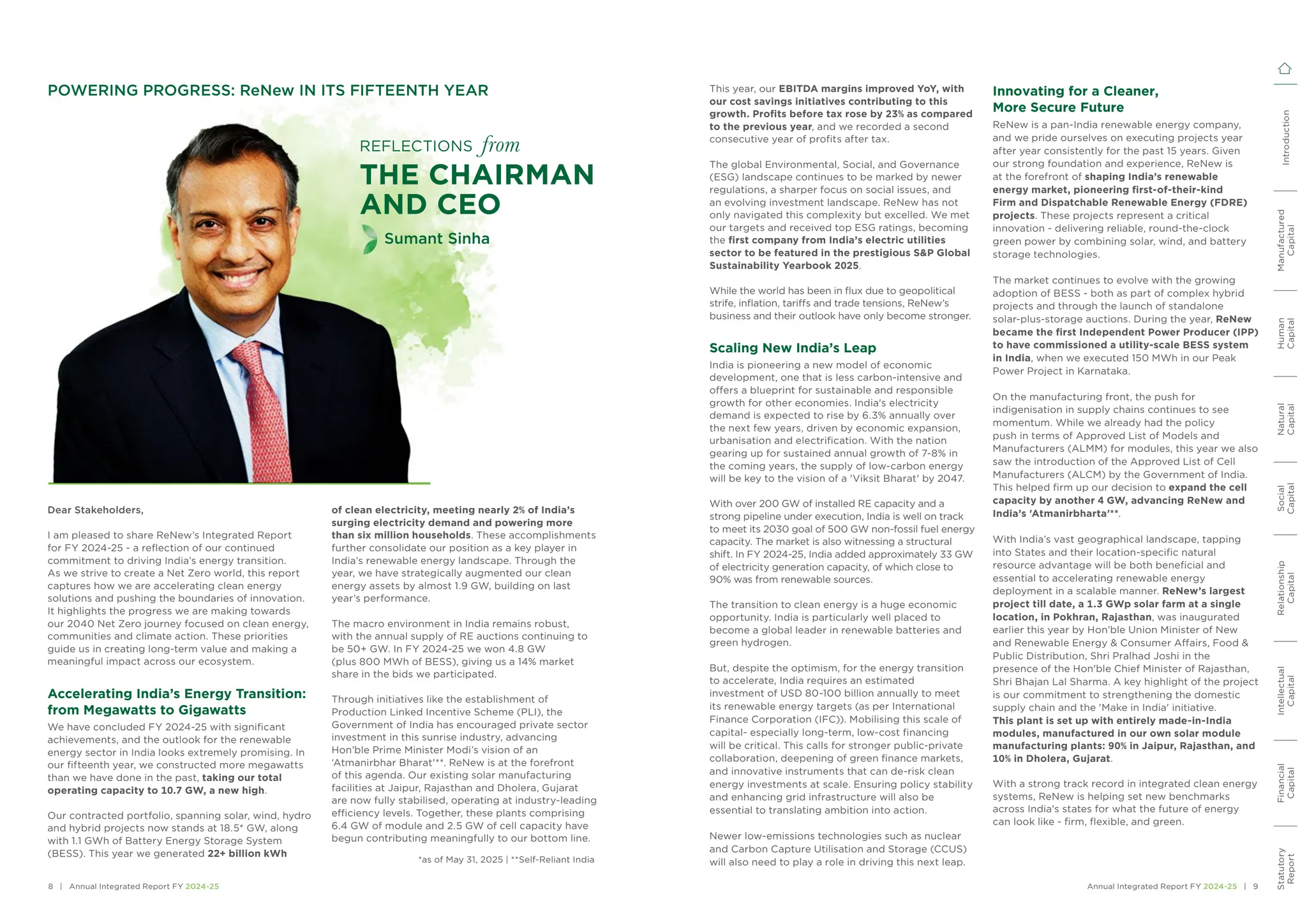 ReNew Annual Integrated Report FY 2024-25 | PDF