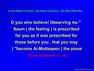 Renew Your Life With Fasting | PPS