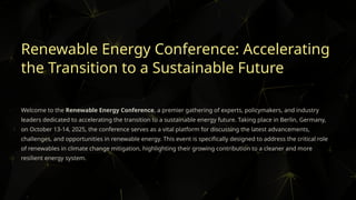 Renewable-Energy-Conference-Accelerating-the-Transition-to-a ...