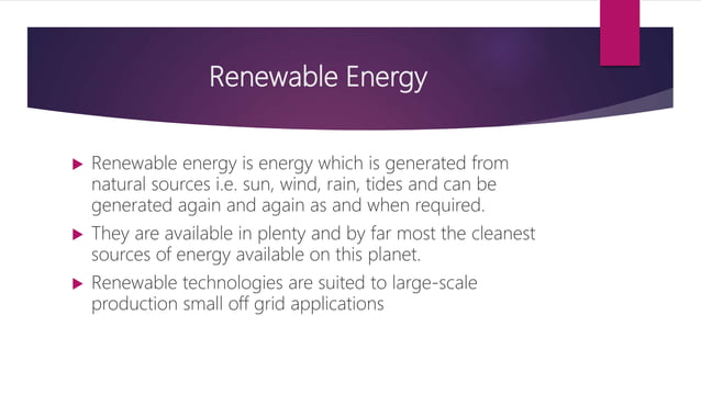 Renewable and non renewable energy | PPT