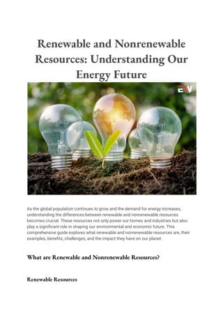 Renewable and Nonrenewable Resources_ Understanding Our Energy Future ...