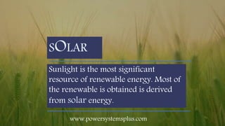 Renewable energy | PPTX