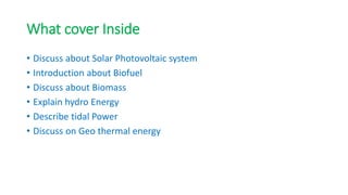Renewable Energy.pptx | Physics | Science