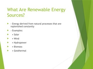 Renewable Energy as Alternative Energy in The Future | PPTX