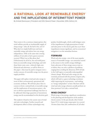 Renewable energy and intermittency | PDF